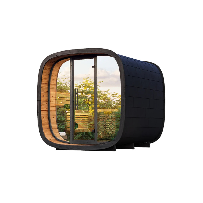 Serenity Round Cube Mini Outdoor Sauna (3–7 Person) | Shym Saunas ...